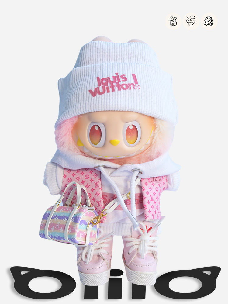 Labubu Styled Outfits LV X Supreme Pink Chic Explorer – oiiio